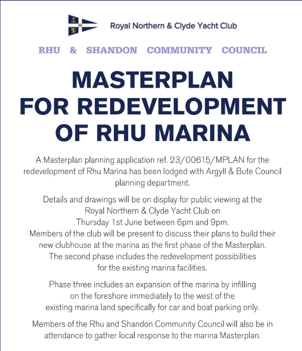 Rhu and Shandon Community Council | News | Rhu Marina Masterplan
